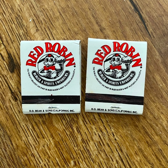 Other | Vintage Matchbook Red Robin Burger Restaurant California ...